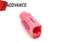 China TE AMP 0-1452584-8 1 Pin Female Automotive Electrical Connector Red 16-22AWG for sale