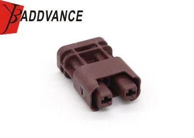 China Automotive Electrical 2 Pin Female Wire Connector Brown 16-22AWG Unsealed for sale