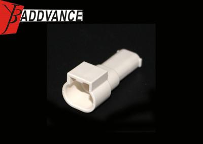 China 2 Pin Male Sealed PBT Automotive Electrical Connector White 16-22AWG for sale