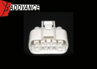 China 10 Pin Female PBT GF30 Waterproof Automotive Connector Housing White 16-22AWG for sale