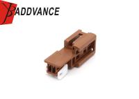 China TE AMP 2 Pin Brown Male Unsealed Electrical Connector Wiring Harness PA66 GF 20.83mm for sale