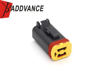 China TE Connectivity 4 Pin Black Female Waterproof Connector Housing 16-22AWG Sealed for sale