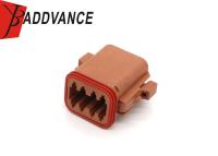 China Deutsch DT06-8SD 8 Pin Female Sealed Connector Plug PA66 GF Brown for sale