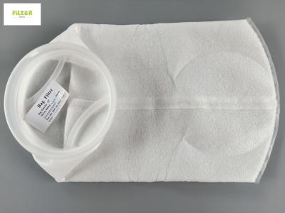 China PTFE PP Water Filter Bag 100 Micron With Plastic Ring for sale
