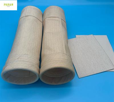 China Round Dis Aramid Fiber Needle Felt Nomex Filter Bag 450gsm - 550gsm for sale