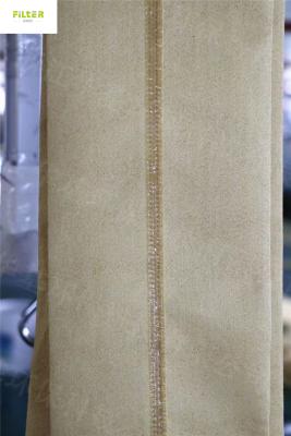 China Industrial Nomex Aramid Filter Socks With High Temperature Silicone Glue for sale