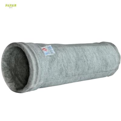China Cement Dust Collector 500gsm Polyester Anti Static Filter Bag Alkali Resistant for sale