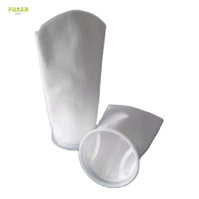 China Customized Liquid Polyester Filter Sleeves With Plastic Ring Round Bottom for sale