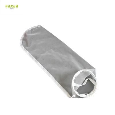 China Food Grade 500 Micron Nylon Mesh Liquid Filter Bag With Plastic Ring for sale