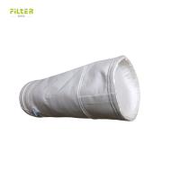 China Reforcement 100mm 450GSM~550GSM Medium Filter Polyester Filter Bag For Steel Plant for sale