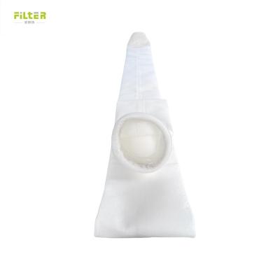 China Polyester Needle Felt Oil & Water Repellent With Steel Ring Filter Bag for sale