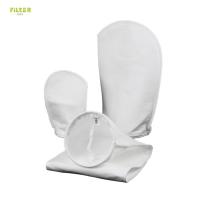China Hot-Melt Bottom Liquid Filter Bag With Plastic Ring For Easy Installation High Elongation Alkaline Resistance for sale
