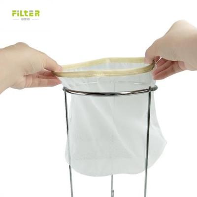 China Food Grade Liquid Filter Bag with Smooth Filament and High Elongation Designed for Filtration of Milk Juice Soybean and Other Liquids for sale