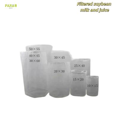 China Washable Liquid Filter Bag made from high density nylon mesh ideal for juice milk cheese and liquid food filtration applications for sale