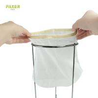 China Liquid Filter Bag Durable Nylon Mesh Food Grade Material Reusable Design Fine Mesh Straining Multiple Micron Options Drawstring Closure for sale