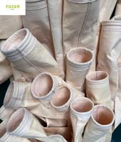 China PPS, fiberglass, aramid filter sleeves for boiler, cement plant, incinerator flue gas dust removal. for sale