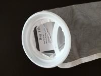 China Hanging Loop Sewing Nylon 60 Micron Mesh Filter Bags with Plastic Ring for sale