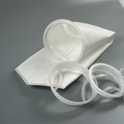 China Food Grade 500 Micron Nylon Mesh Liquid Filter Bag with Plastic Ring for sale