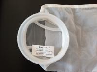China Round Nylon Mesh Liquid Filter Bag 300 Micron With Plastic Ring for sale