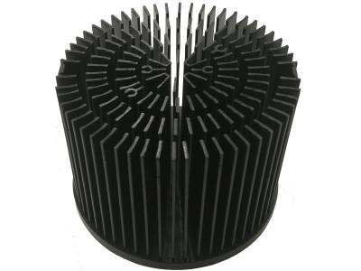 China 100mm LED Heat Sink 35W Cold Forged Aluminum Radiator AL1070 Anodized for sale