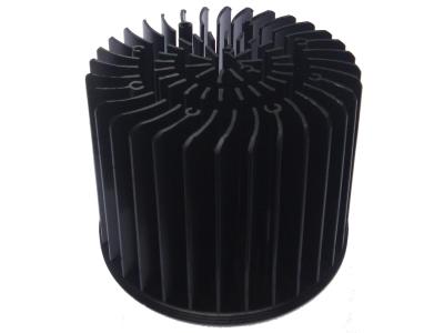 China 100mm LED Heat Sink 32W Cold Forged Radiator AL1070 Anodized 1521cm² Surface Area for sale