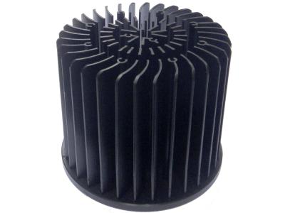 China 100mm Aluminum LED Heat Sink 40W Cold Forged Radiator AL1070 Anodized for sale