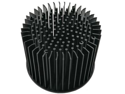 China Anticorrosive Circular Heat Sink 105mm Durable Black Anodized Aluminum 35-40W for sale