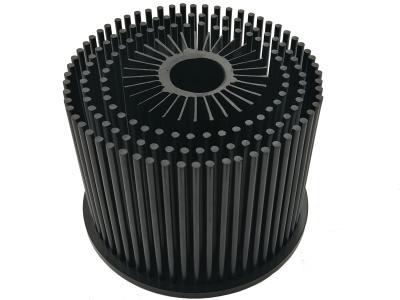 China 110x80mm Pin Fin Forged Heat Sink Anodizing AL1070 45-50W LED for sale