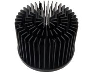 China 118mm Round LED Forged Heat Sink 45W AL1070 Black Anodized for sale
