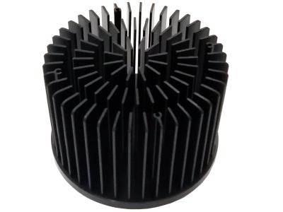 China 118mm Round LED Forged Heat Sink 45W AL1070 Black Anodized for sale