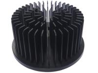 China 140mm LED Forged Heat Sink Radiator 50W AL1070 Anodizing Black for sale