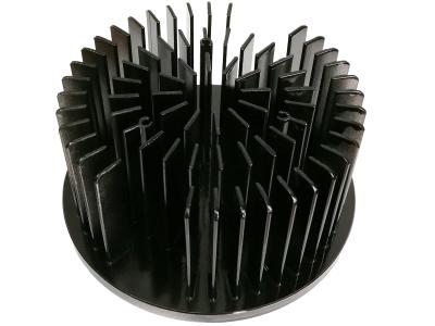 China Round Antirust Heat Sink Radiator 140x68mm 50W Cold Forged Aluminum LED Heatsink for sale