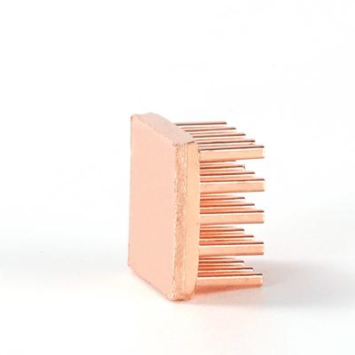 China Cold Forged Solid Copper Heatsink 130x77mm for LED Lighting High Thermal Conductivity for sale
