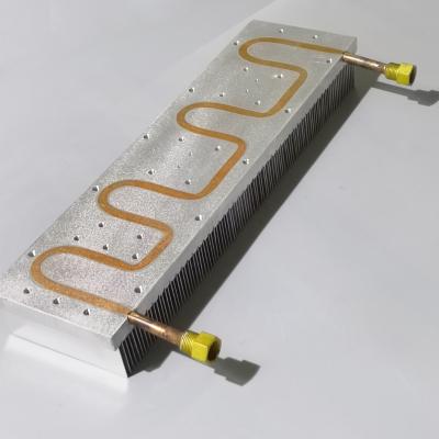 China Embedded Copper Tube Water Cooling Heat Sink for IGBT High Power AL6063 T5 for sale