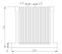China Custom Bonded Fin Heat Sink 108x96x290mm Aluminum 6063 T5 for High Power Cooling for sale