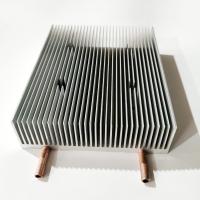 China Anodized Water Cool Heat Sink with Copper Tube 120x36x150mm AL6063 T5 for sale