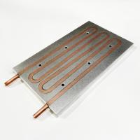 China Aluminum Copper Tube Water Cooling Plate Heat Sink 120x12x210mm for IGBT LED for sale