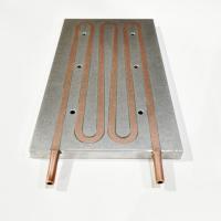 China Aluminum Copper Tube Water Cooling Plate Heat Sink 120x12x210mm for IGBT LED for sale