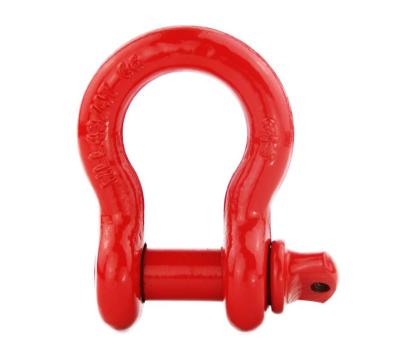 China Forged Alloy Steel Bow Type Shackle Heavy Duty Galvanized Screw Pin D Type for sale