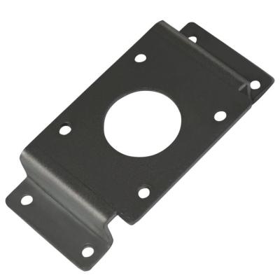 China Custom Precision Metal Stamping Parts Zinc Plating Bending 0.5mm Steel Brackets Clips Housings for sale