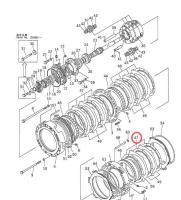 China Komatsu D135 D155 Bulldozer transmission box clutch disc 19M-15-12721 for sale