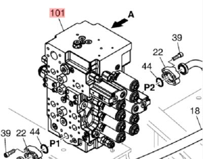 China Doosan DX220LCA Control Valve 410105-01468G for sale