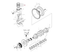 China DE12TIS Engine spare parts Piston ring 65.02503-8237 application for Doosan DX340LCA for sale