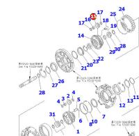 China Bulldozer Spare Parts GEAR 14X-15-12410 for Komatsu Parts D61EX D61PX D65EX D65PX D68ESS D85ESS for sale