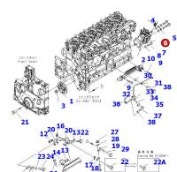 China Engine Fuel Pump Diesel Pump Assembly 6261-71-1111 for KOMATSU HM350 HM400 SAA6D140E WA500 for sale
