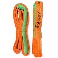 China Heavy Duty Nylon Webbing Lifting Sling with Reinforced Protective Sleeves for sale
