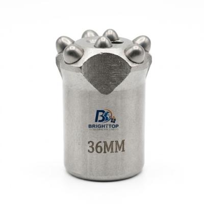 China 36mm Tapered Button Bit Small Hole Rock Drilling Mining Tool for Quarrying Tunneling Construction for sale
