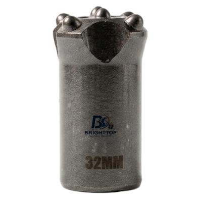 China 32mm Tapered Button Bit Alloy Steel Carbide Insert for Mining Quarrying Rock Drilling for sale