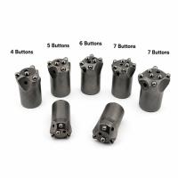 China 11 Degree Tapered Rock Drill Bit H22 26-42mm Carbide Button Bit for YT28 Air Leg Rock Drill for sale
