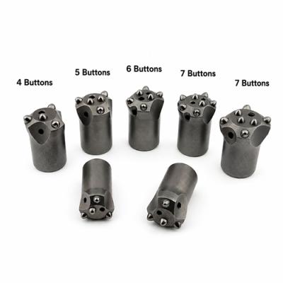 China 11 Degree Tapered Rock Drill Bit H22 26-42mm Carbide Button Bit for YT28 Air Leg Rock Drill for sale